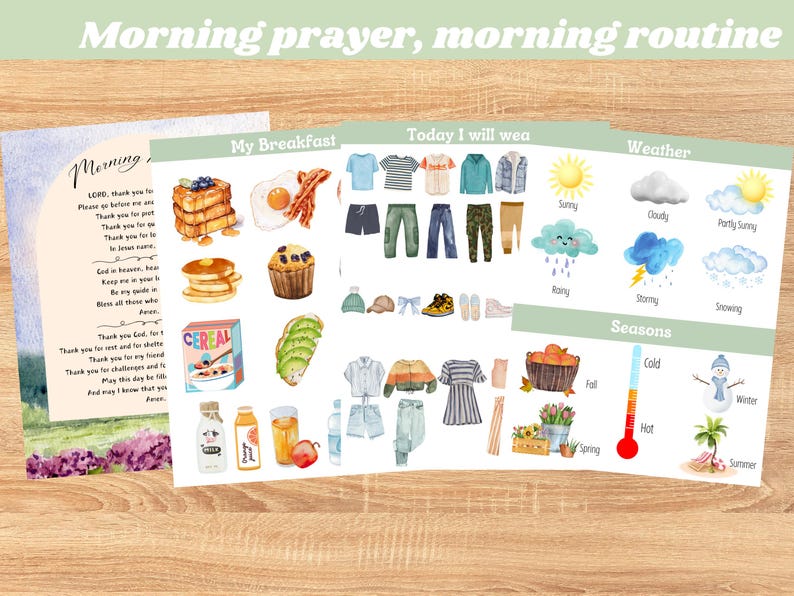 Learning Binder, Toddler Learning Binder, Preschool Morning Menu ...