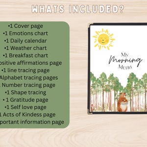 Homeschool Morning Menu + Busy Binder for Kindergarten & 1st Grade ...