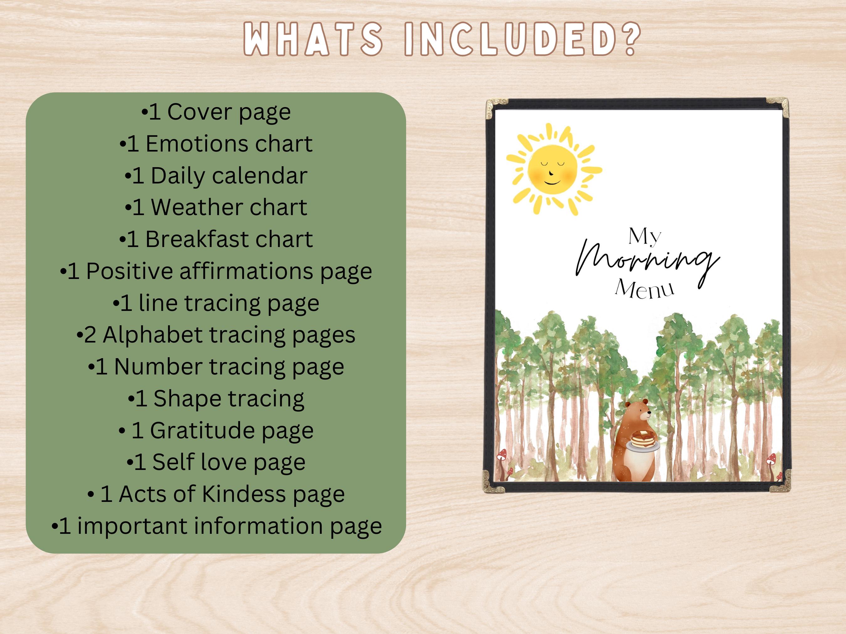 Homeschool Morning Menu + Busy Binder for Kindergarten & 1st Grade ...