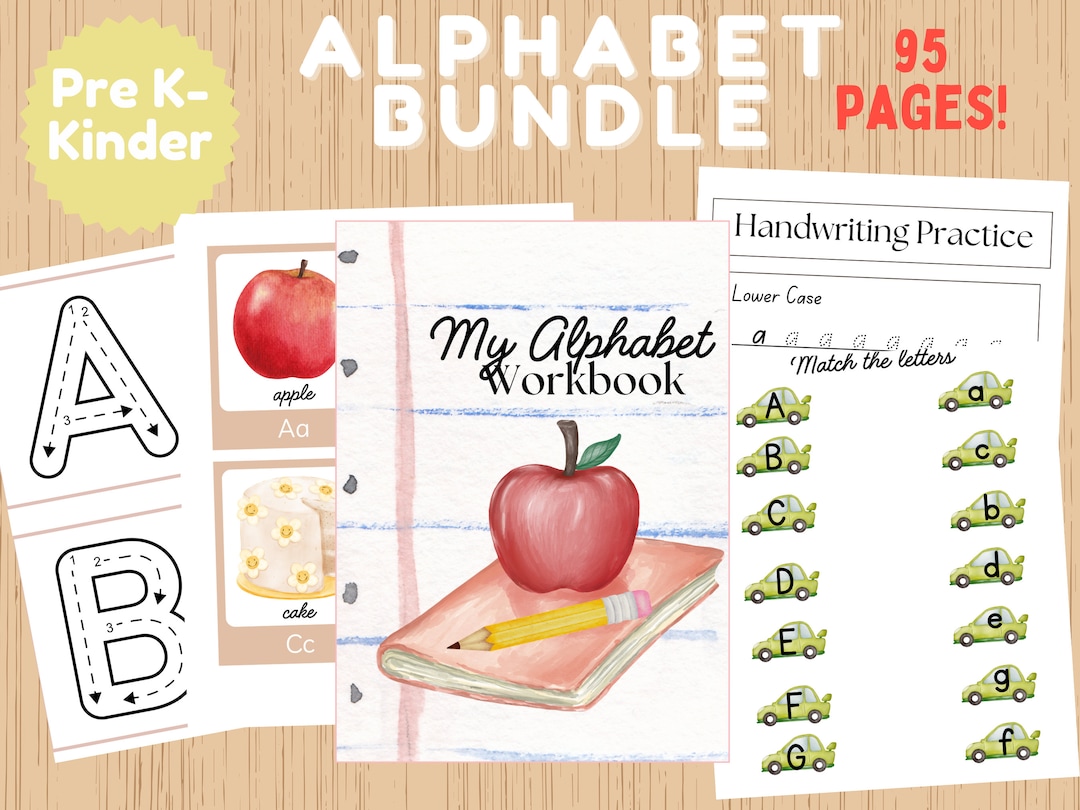 Preschool Alphabet Workbook, Alphabet Book - Etsy