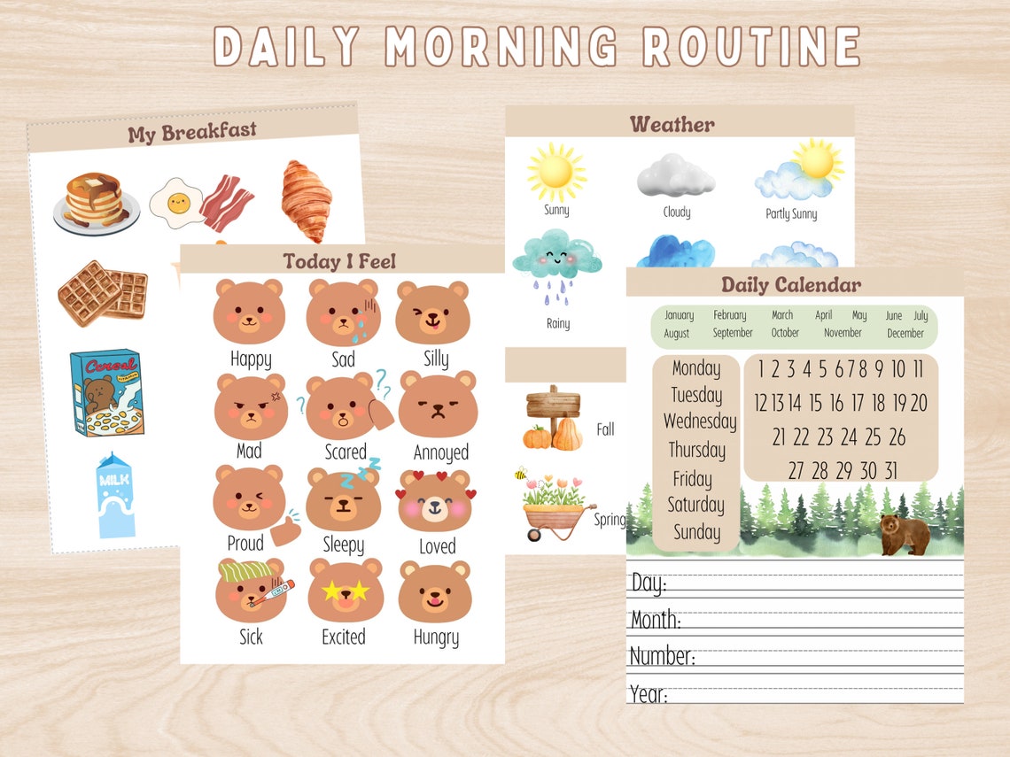 Homeschool Morning Menu Busy Binder for Kindergarten & 1st Grade, Fall ...