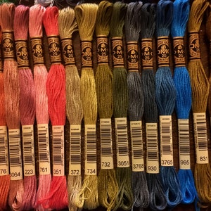 50 Brand New DMC Floss - Rainbow of Colors - Free Shipping - Set 1 - Etsy