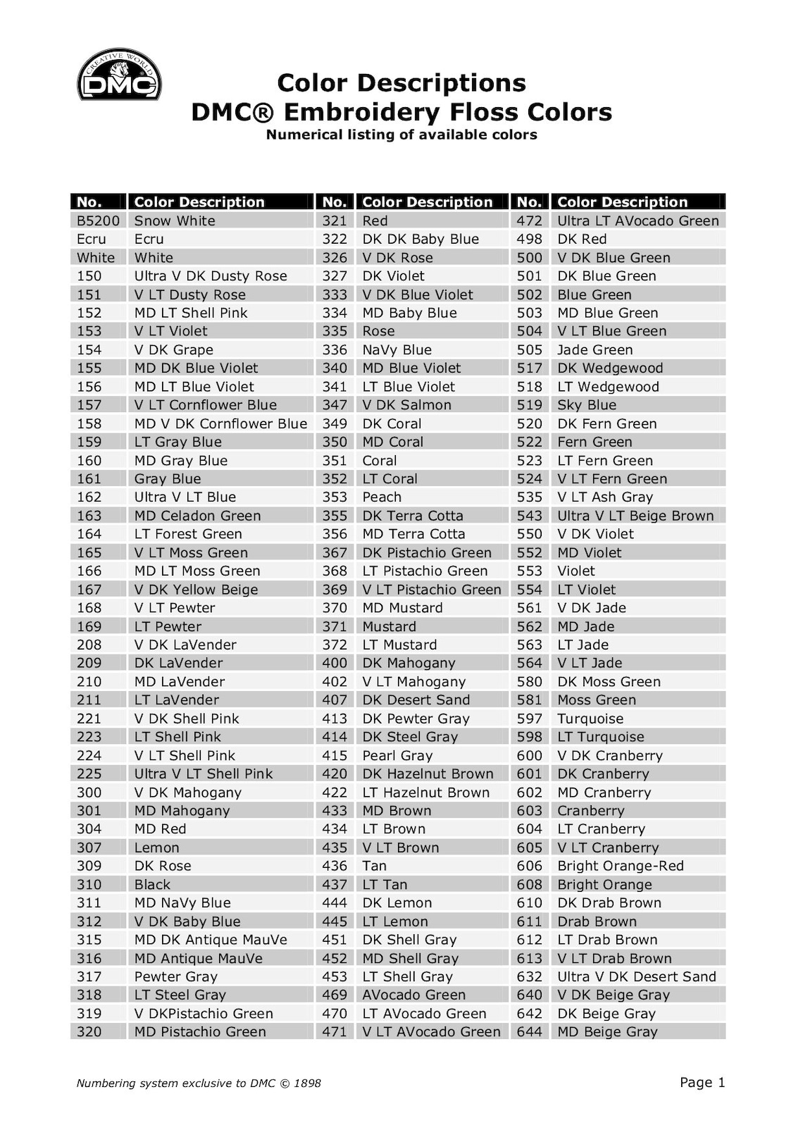 DMC Floss 4 for 4.25 pick Your Own Colors Free Shipping - Etsy