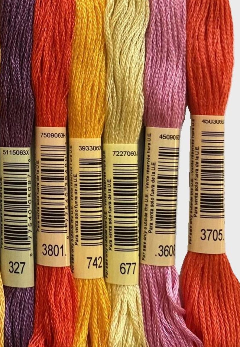 DMC Floss 12 Skeins Fall Pinks | Crafts, Cross Stitch and More! - Etsy