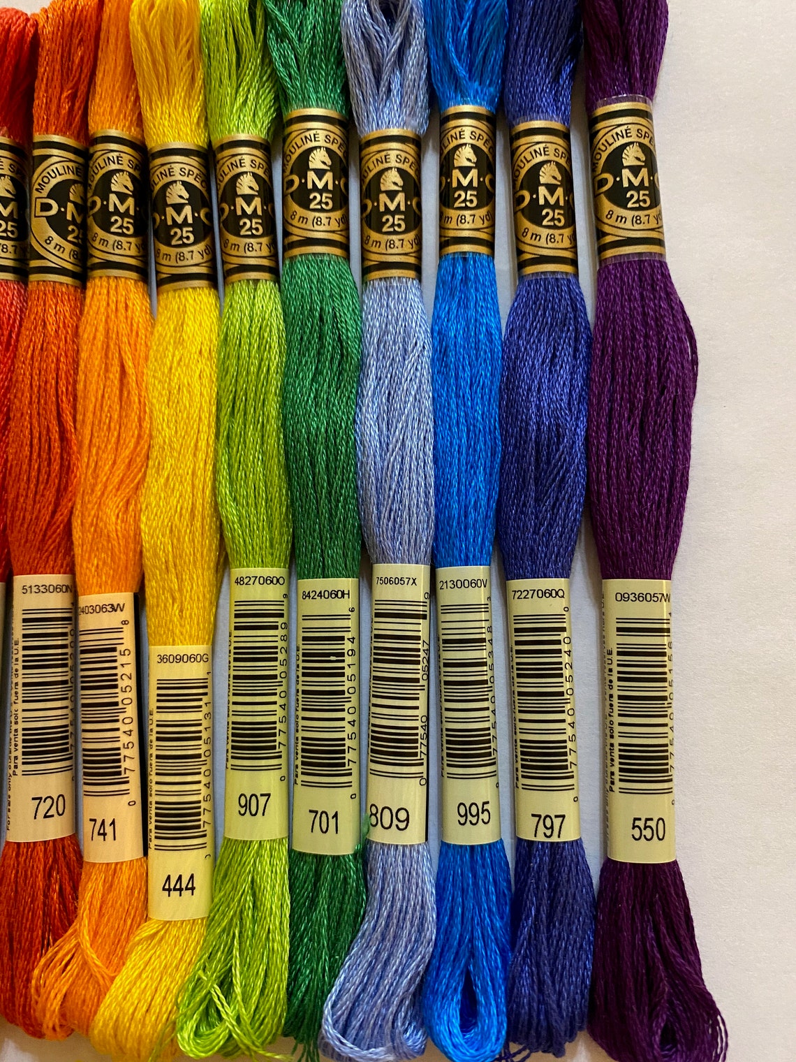 DMC Floss 12 Skeins Vibrant Traditional Rainbow Set 2 | Crafts, Cross ...