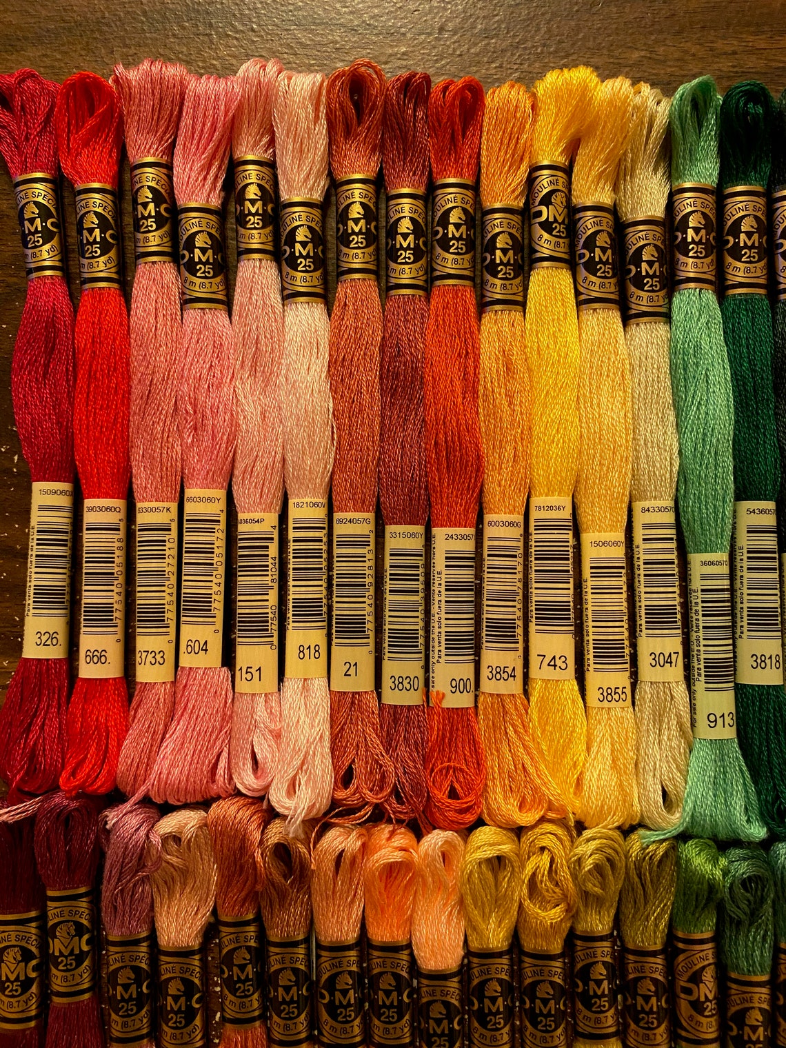 50 Brand New DMC Floss Rainbow of colors Free Shipping | Etsy