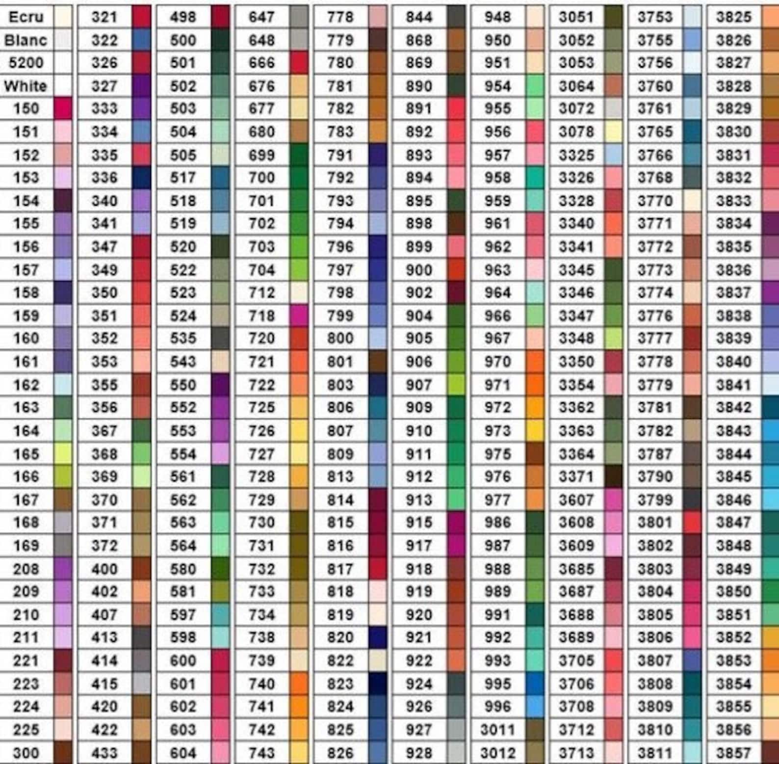 Diamond Painting Replacement Drills Dmc/artdot Colors 3801-3866 - Round ...