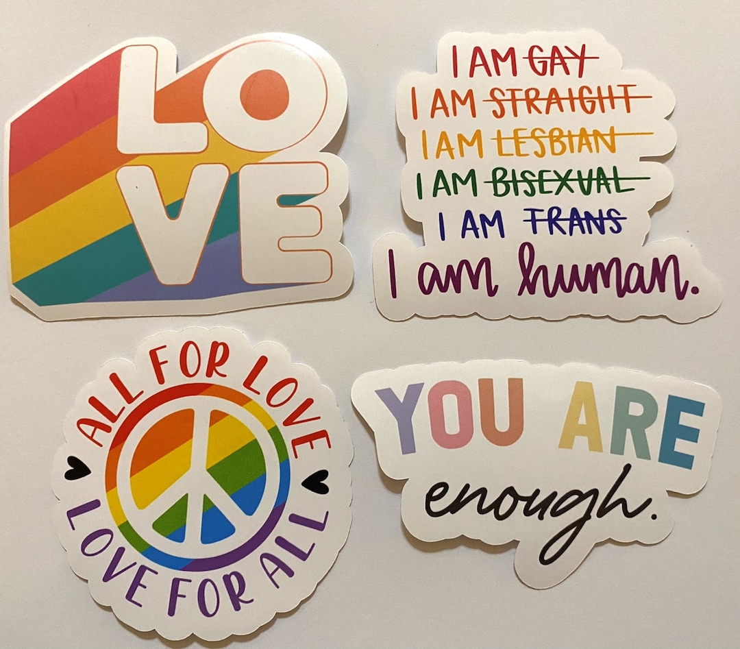 Pride Stickers Show You Love, Support and Positivity Fun Stickers 3 to ...