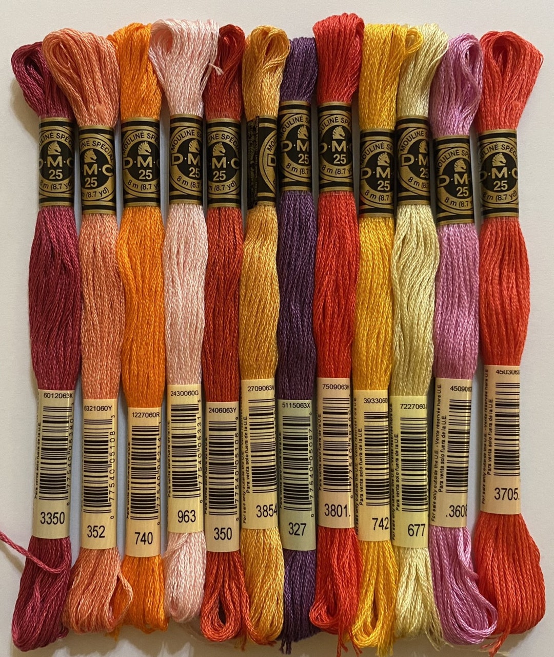 DMC Floss 12 Skeins Fall Pinks Crafts, Cross Stitch and More - Etsy
