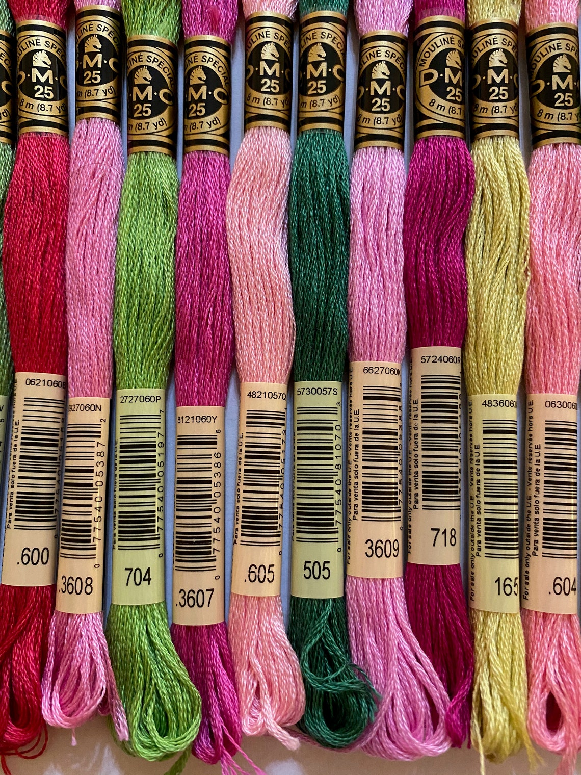 DMC Floss 12 Skeins Roses and Flowers Rainbow Set 1 Crafts - Etsy