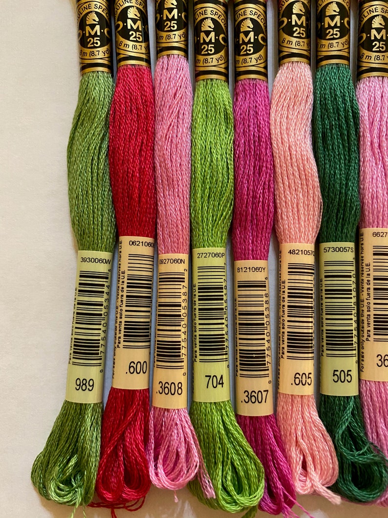 DMC Floss 12 Skeins Roses and Flowers Rainbow Set 1 Crafts - Etsy