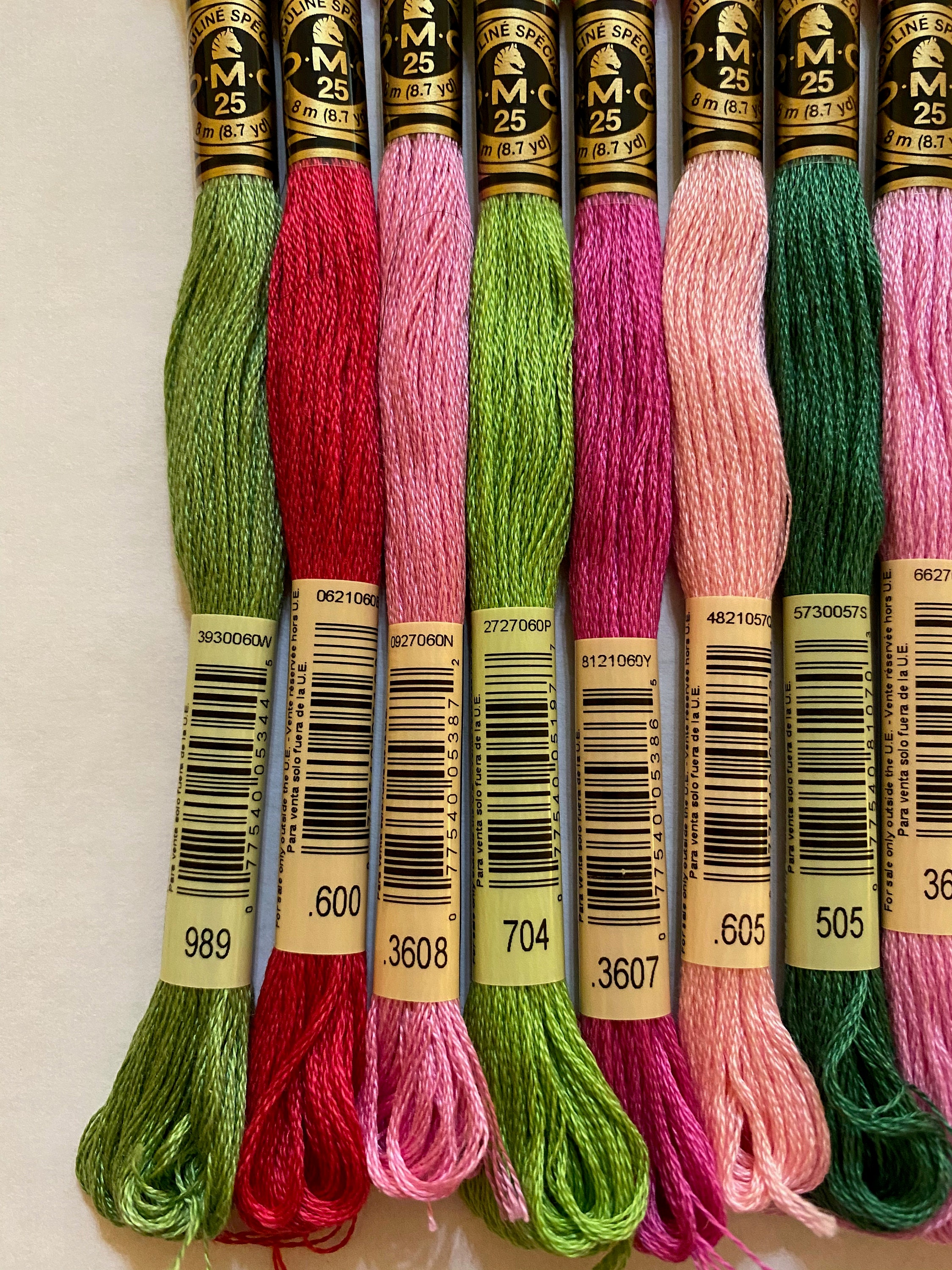 DMC Floss 12 Skeins Roses and Flowers Rainbow Set 1 Crafts - Etsy