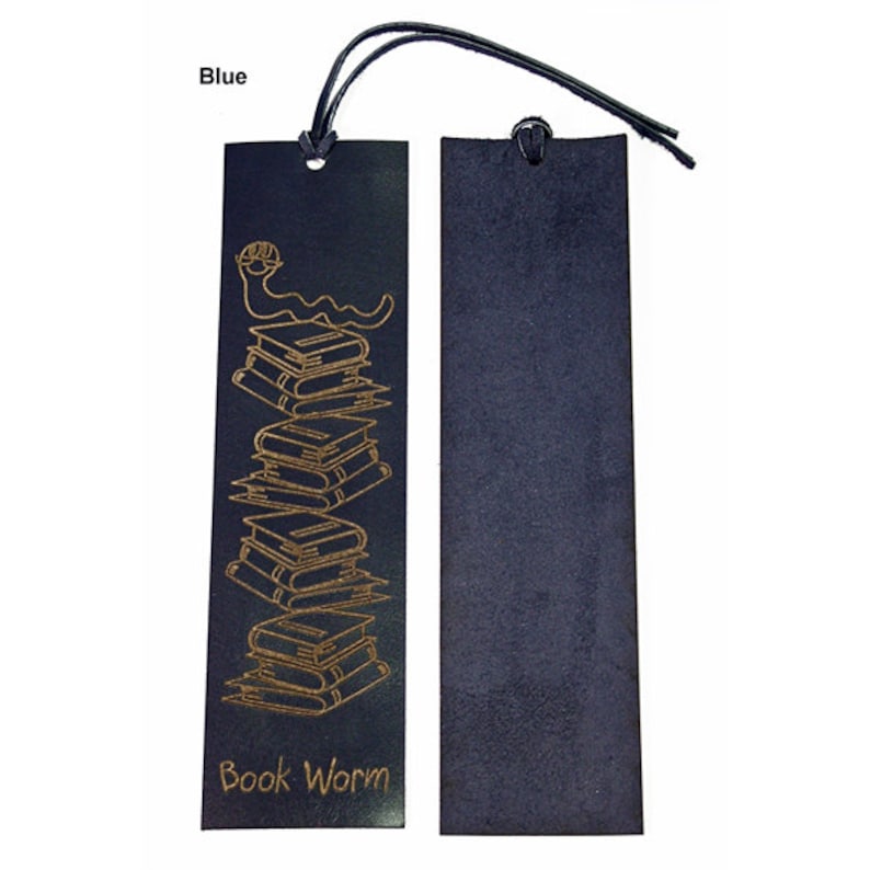 Bookworm Leather Bookmark Laser Cut & Engraved Bookish Gift Gifts for ...