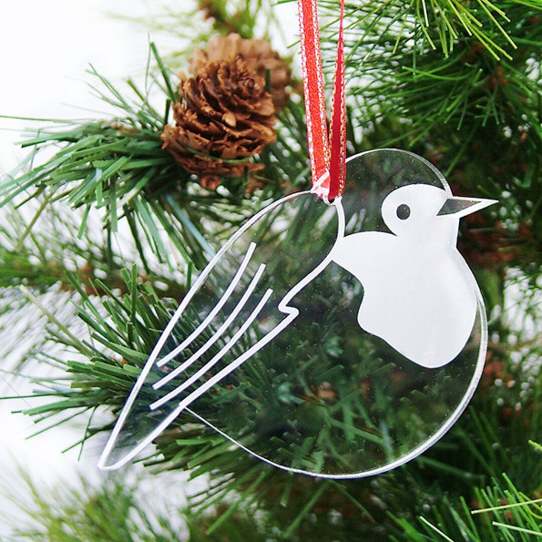 Robin Christmas Tree Decoration Robin Decoration Christmas Decor Laser ...
