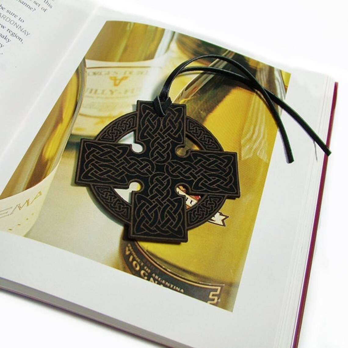 Celtic Leather Bookmark - Celtic Cross - Laser Cut, Engraved & Hand ...