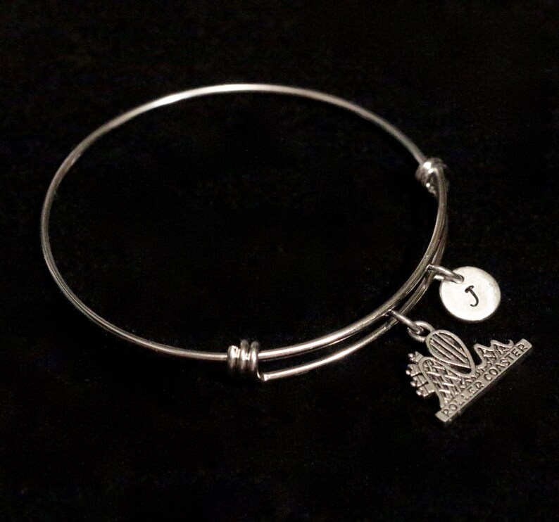 Roller Coaster Charm Bracelet, Amusement Park Bangle Bracelet ...