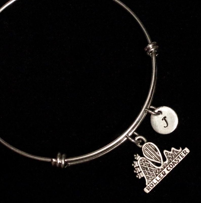 Roller Coaster Charm Bracelet, Amusement Park Bangle Bracelet ...