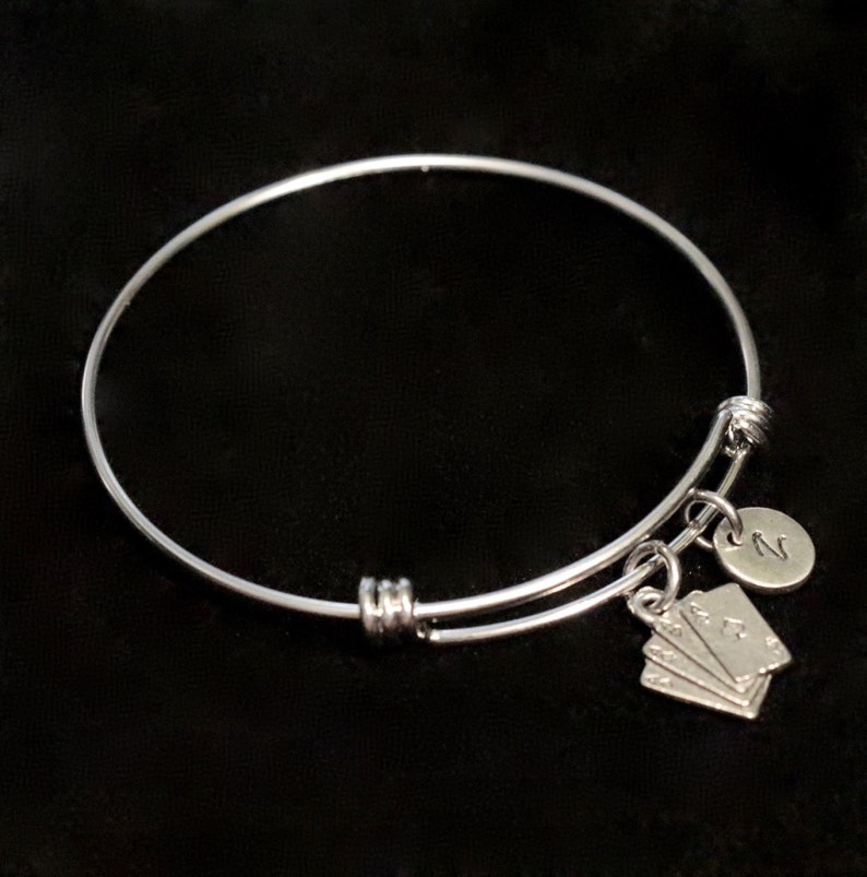 Playing Card Stainless Steel Bracelet, Poker Bracelet, Bangle Bracelet ...