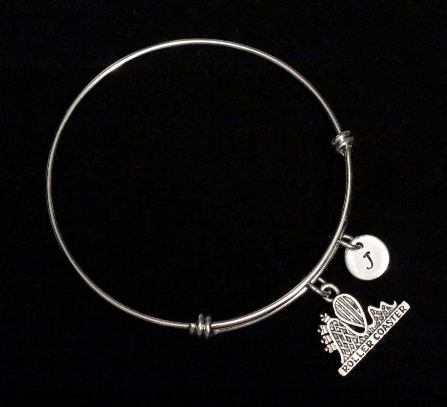 Roller Coaster Charm Bracelet, Amusement Park Bangle Bracelet ...
