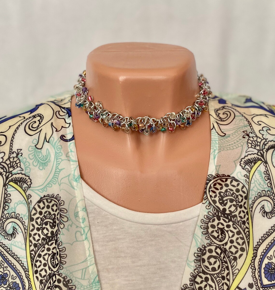 Choker Necklace and Earring Set/shaggy Loop - Etsy