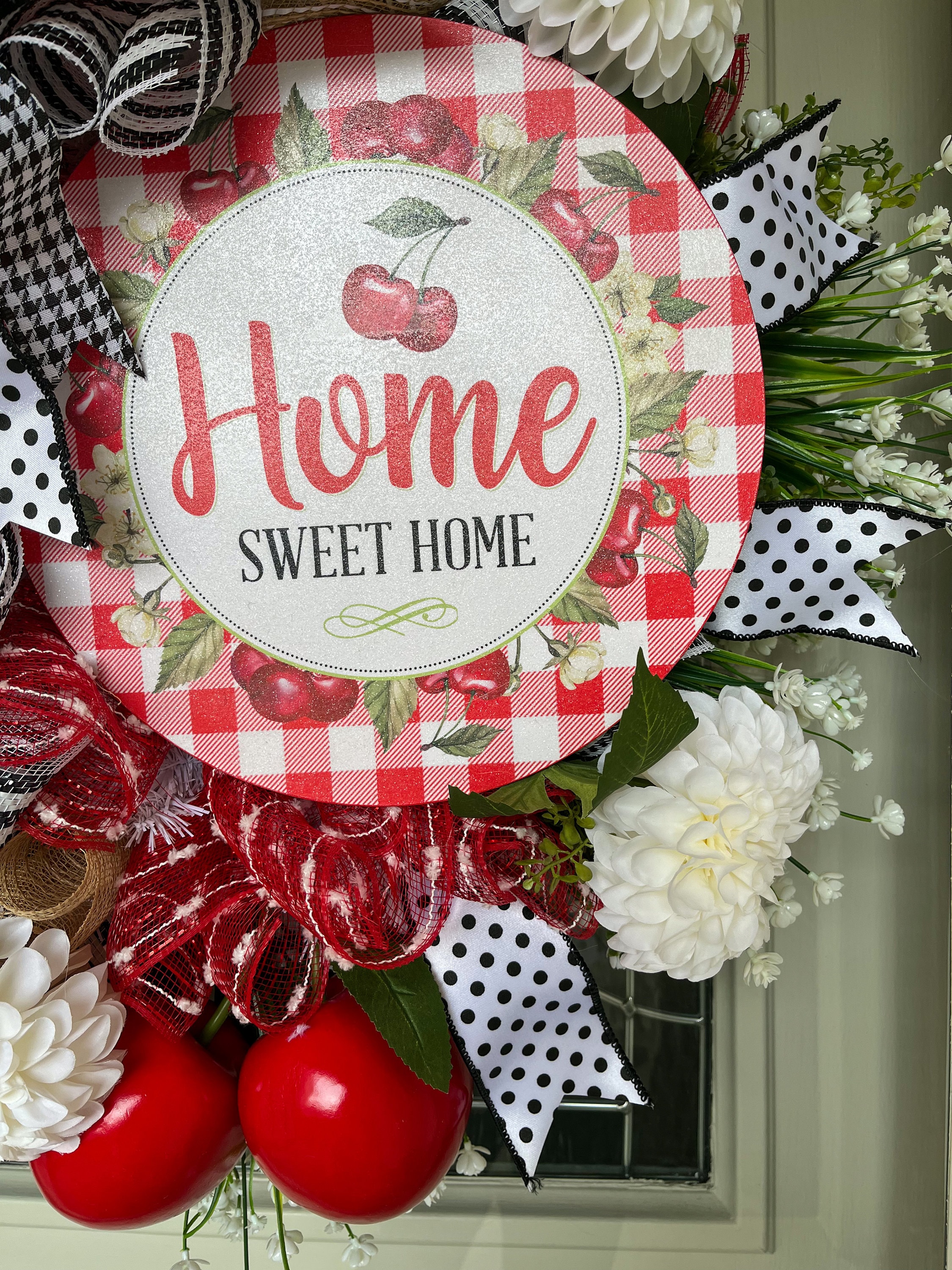 Cherry Decor, Cherry Wreath, Summer Wreath, Everyday Wreath - Etsy