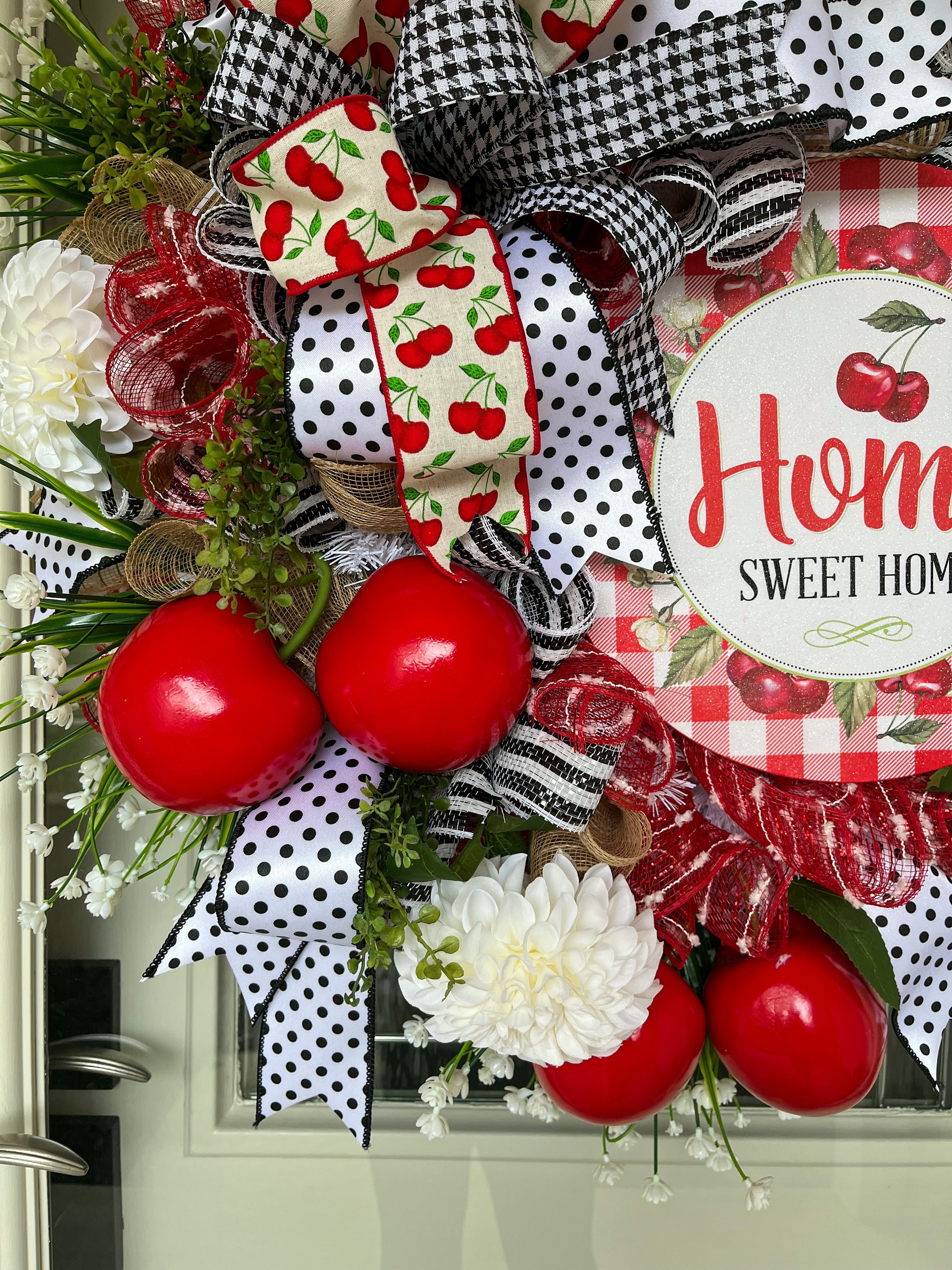 Cherry Decor, Cherry Wreath, Summer Wreath, Everyday Wreath - Etsy