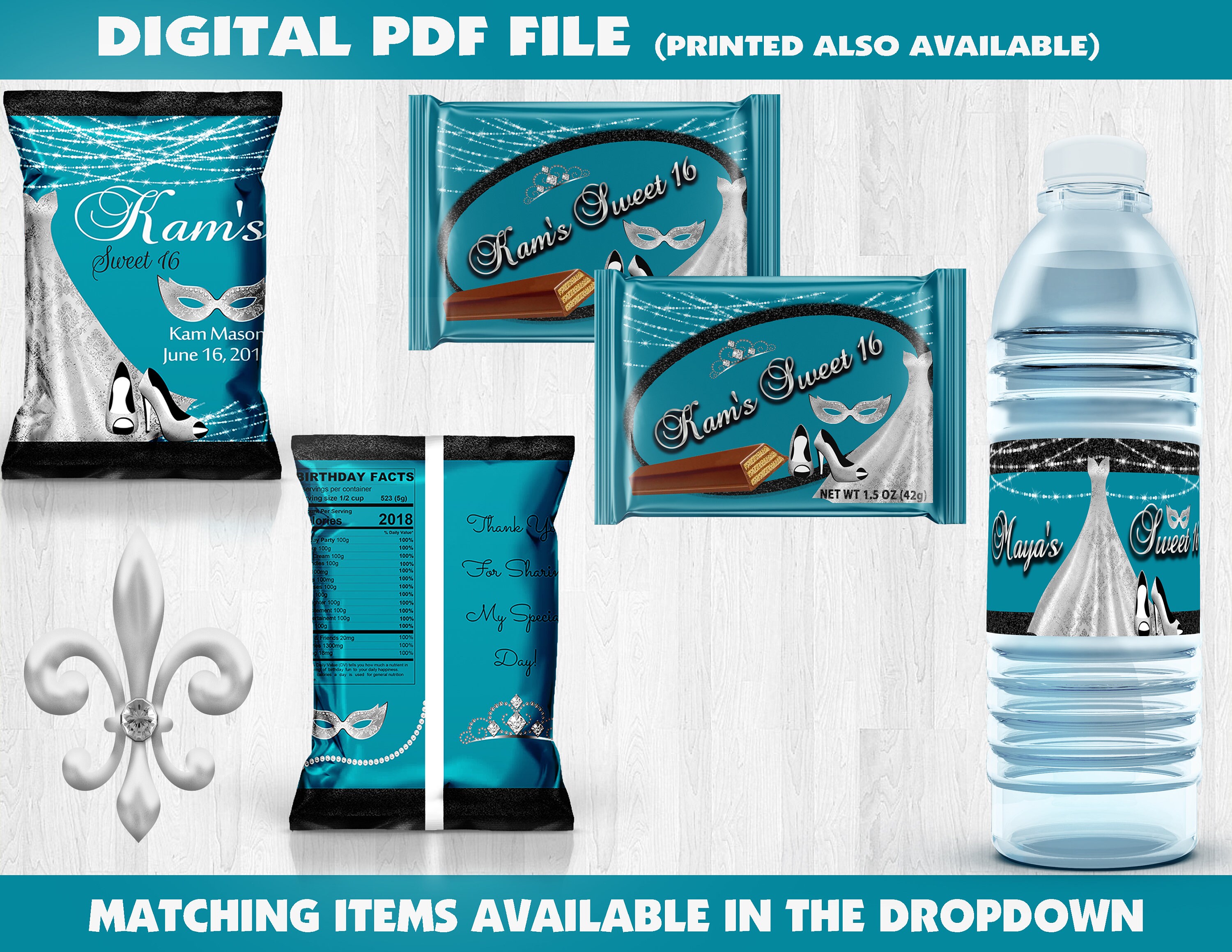 Quinceanera Masquerade Party Favors