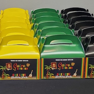 Reggae Themed Favor Box, Island Party Favor Box, Custom Gable Boxes - Etsy