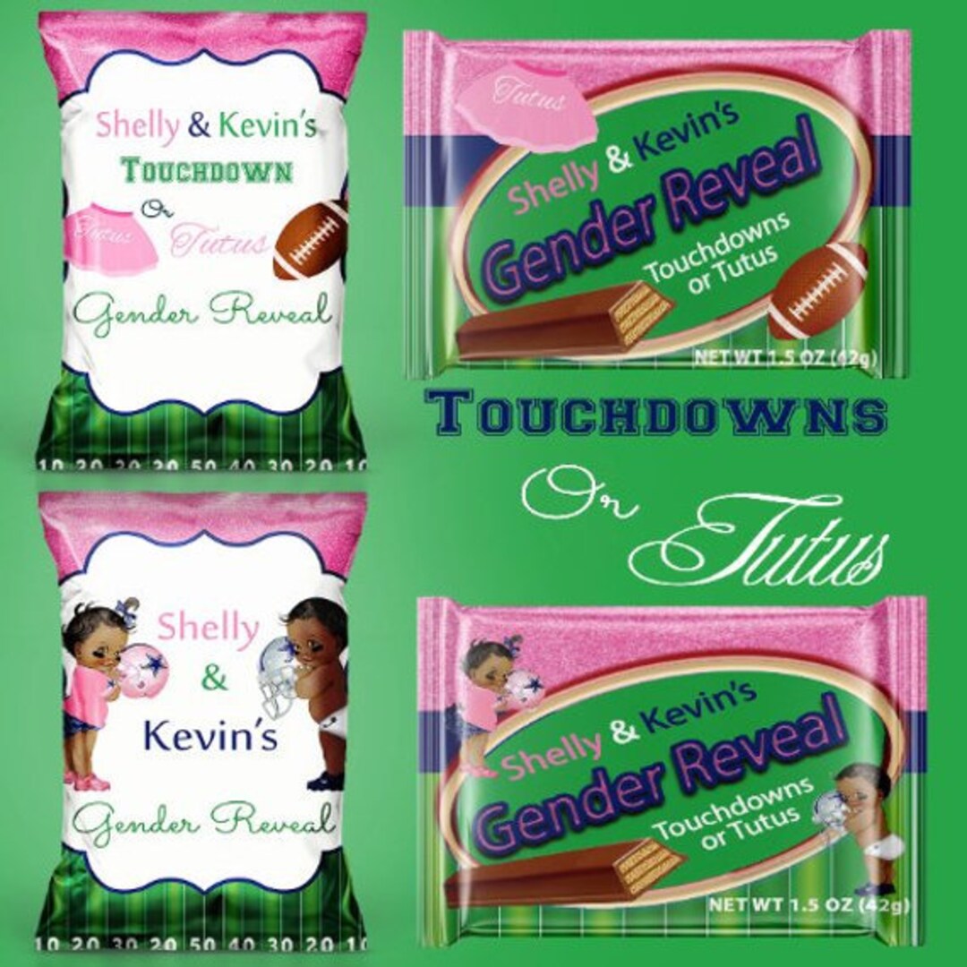Touchdown or Tutus, Printable Favors, Touchdown or Tutu Chip, Touchdown ...