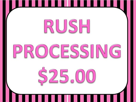 RUSH PROCESSING READ Description before ordering | Etsy