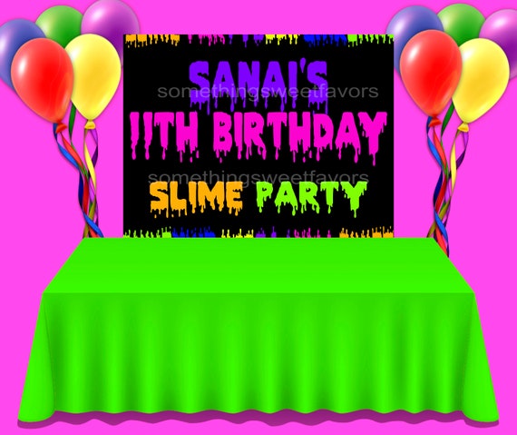 Slime Banner by SOMETHING SWEET PARTY FAVORS | Catch My Party