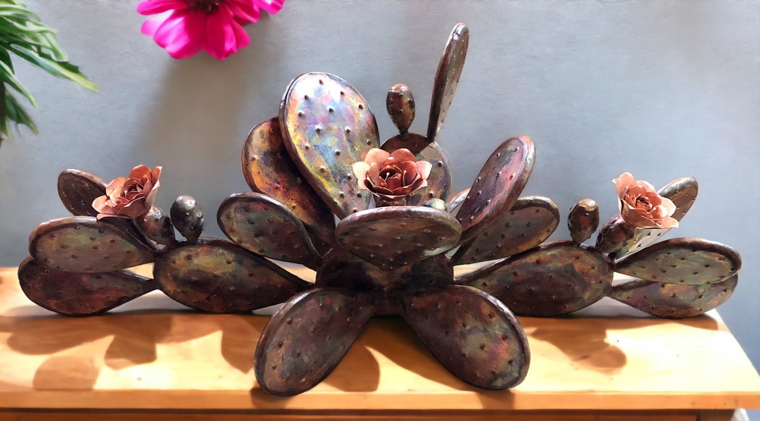 Natural Copper Cactus Centerpiece - Etsy