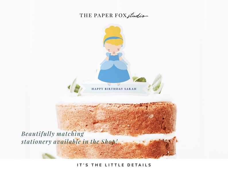 Printable Cinderella Birthday Milestone Poster Editable Blue | Etsy