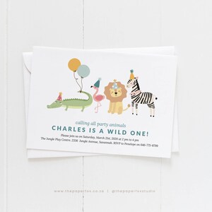 Printable Animal Fair Invitation, 5x7" Editable PDF | Circus Animal ...