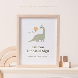 Printable Dinosaur Parade Party Sign Set, 8x10" Editable PDF | Soft ...
