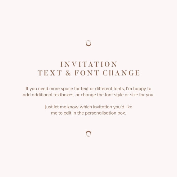 Invitation Textbox or Font Change Option Add More Textboxes | Etsy