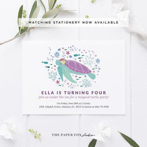 Printable Sea Turtle Water Bottle Labels, Editable Under the Sea Turtle ...