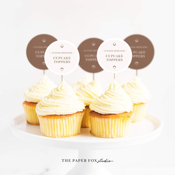 Custom Cupcake Topper Round - Etsy