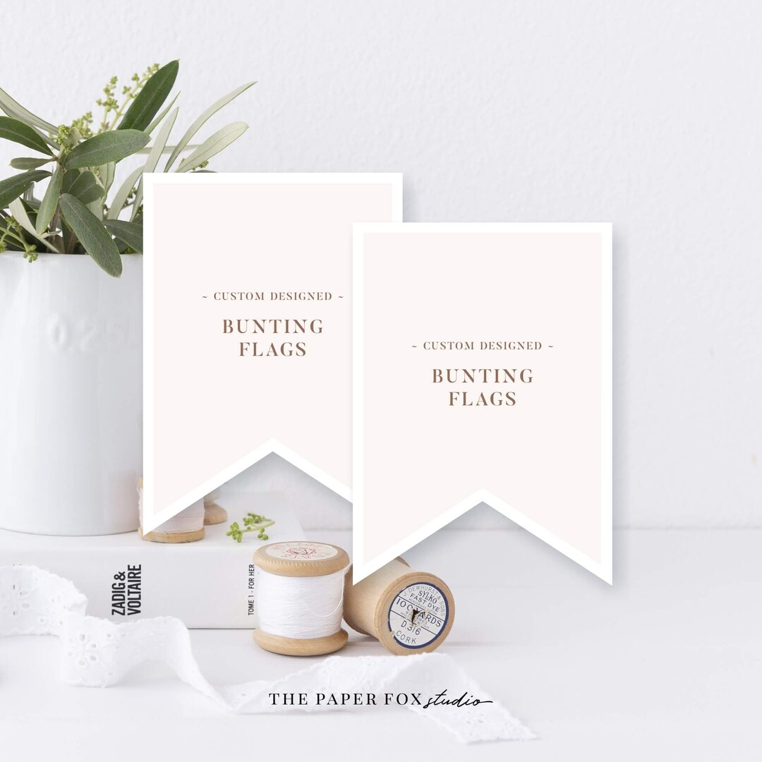 Custom Bunting Flag Banner Design, Matching Printable Pennant Flags ...