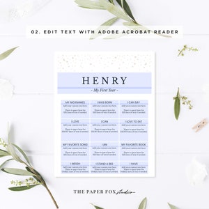 Printable Moon & Stars Milestone Poster, Editable PDF Boho Stars Moon ...