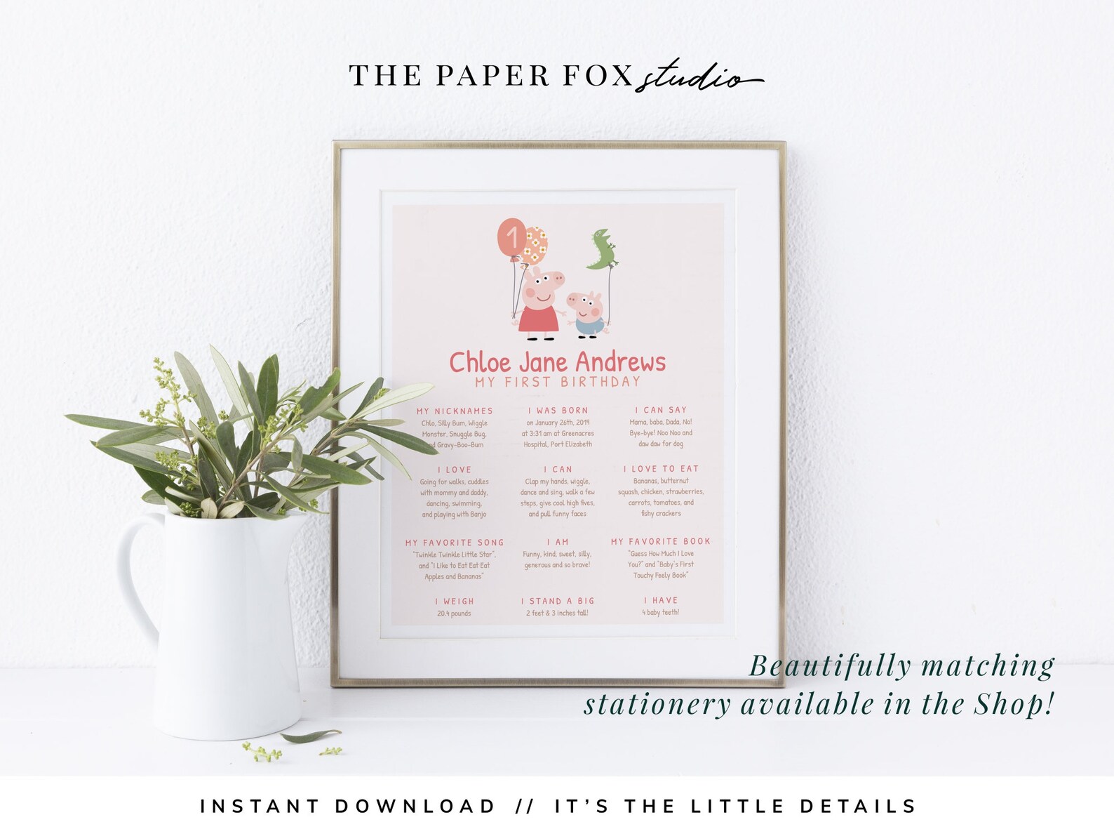 Printable Little Piggy Party Favour Tags, Editable PDF 2x3" Pig Party ...