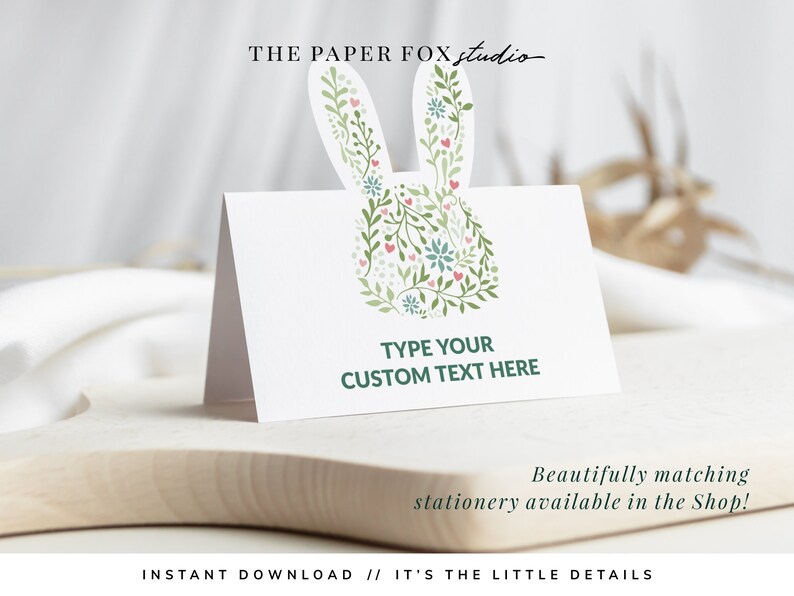 Printable Floral Easter Bunny Garland Editable Modern Easter - Etsy