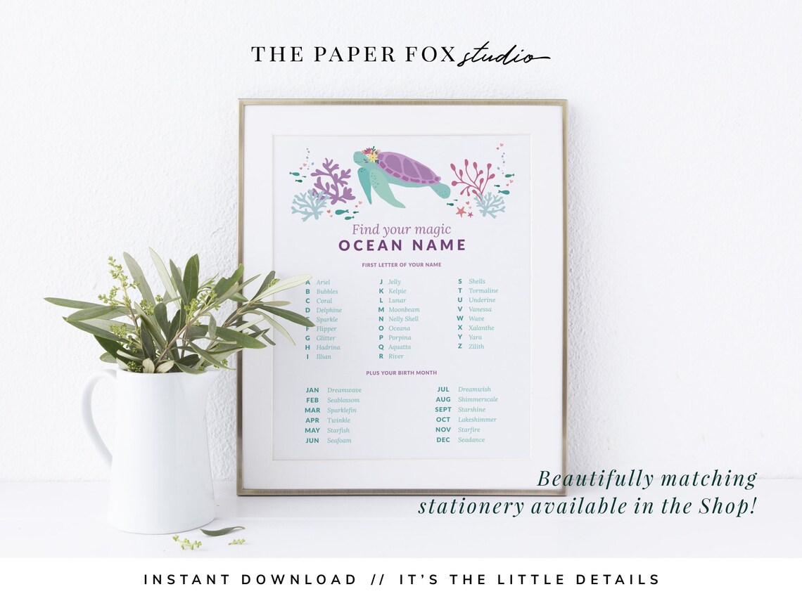 Printable Sea Turtle Dessert Cards Editable Under the Sea | Etsy