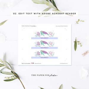 Printable Sea Turtle Water Bottle Labels, Editable Under the Sea Turtle ...