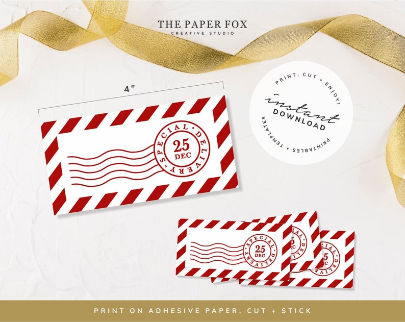 DIY PRINTABLE Christmas Stickers Christmas Gift Labels - Etsy