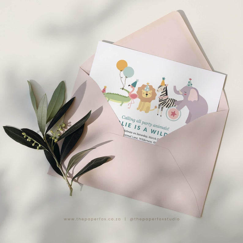 Printable Animal Fair Invitation 5x7 Editable PDF - Etsy