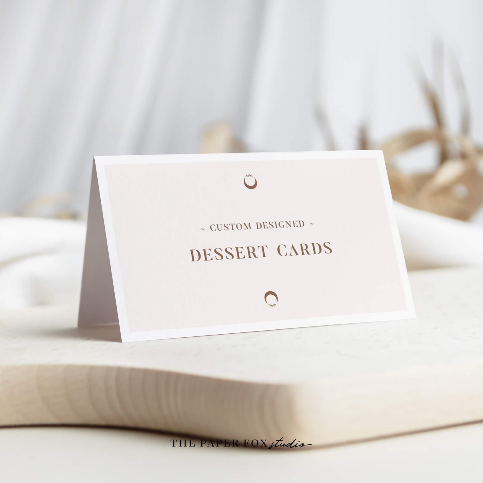 Custom Dessert Card Design Matching Food Label Table Tent - Etsy