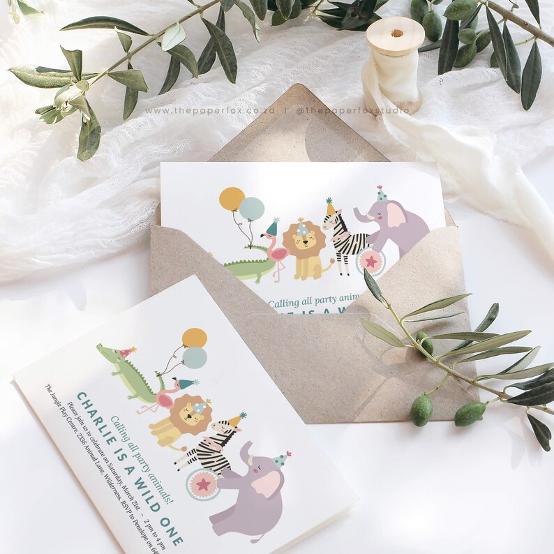 Printable Animal Fair Invitation 5x7 Editable PDF - Etsy