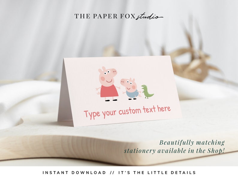 Printable Little Piggy Cupcake Toppers Editable PDF | Etsy