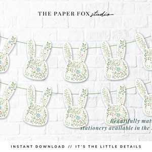 Printable Happy Easter Bunting, Print at Home Modern Easter Egg Hunt ...